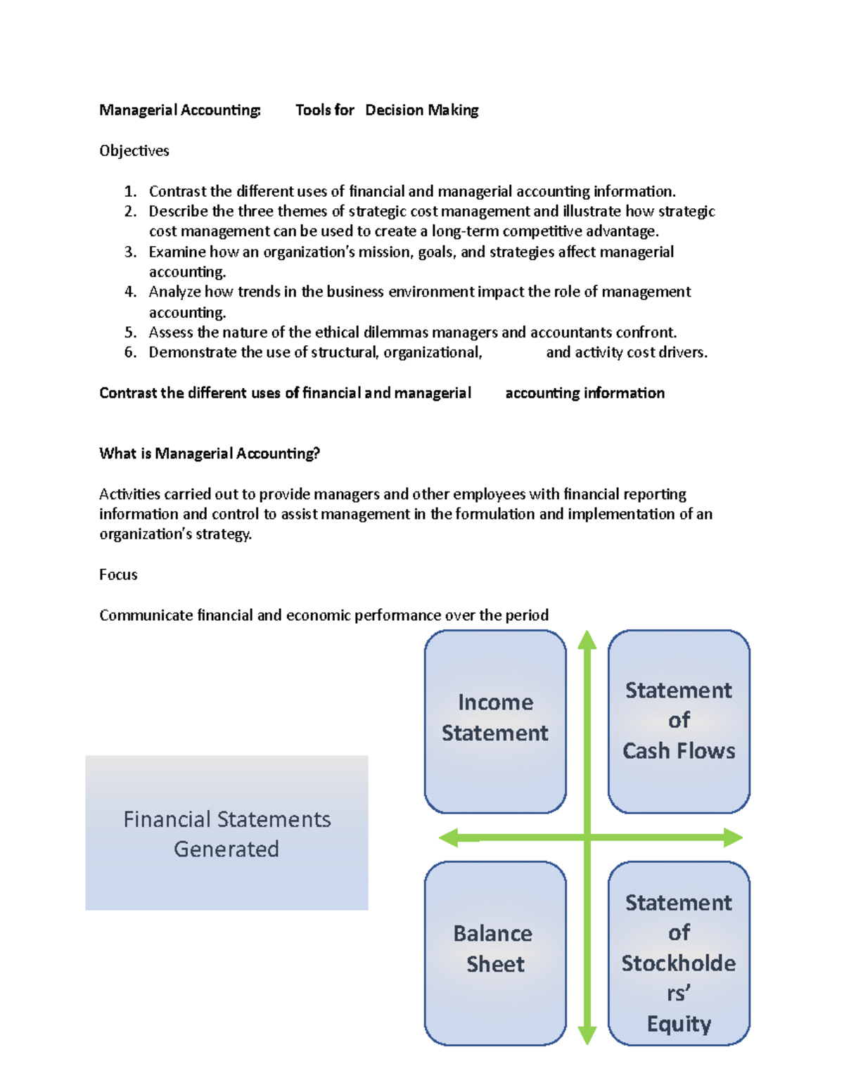 Managerial Accounting - Describe the three themes of strategic cost ...