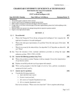 Ch. 8 Message Integrity & Message Authentication - Artificial Intelligence - Studocu