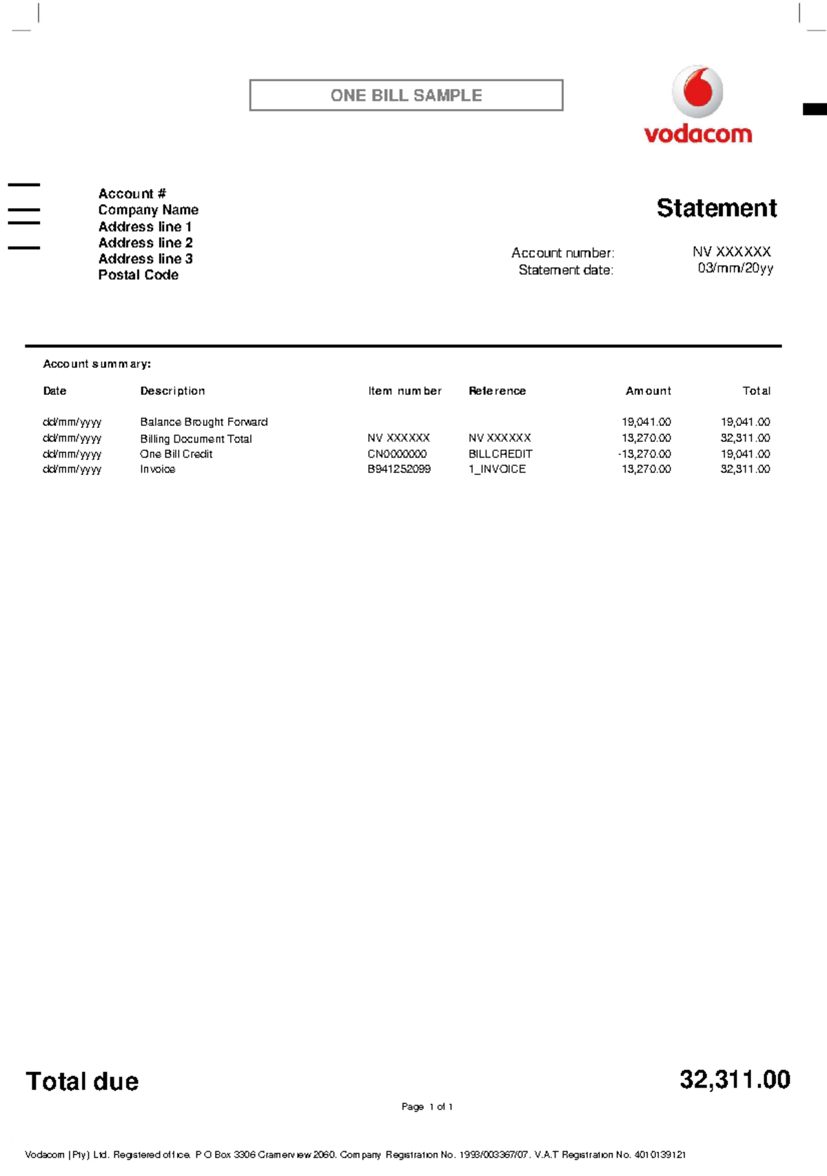 Onebill-invoice-format - Account Company Name Address line 1 Address ...