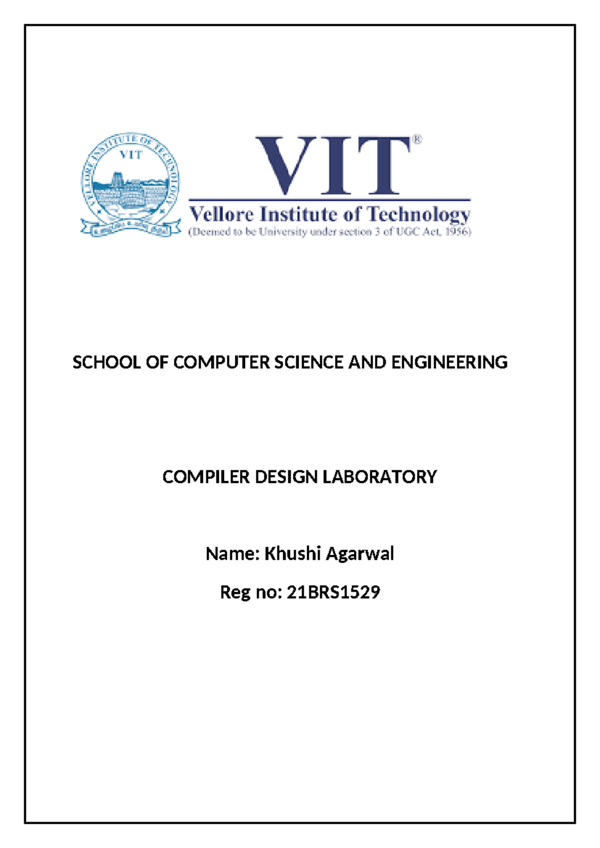 Assessment 4 21BRS1529 - SCHOOL OF COMPUTER SCIENCE AND ENGINEERING ...