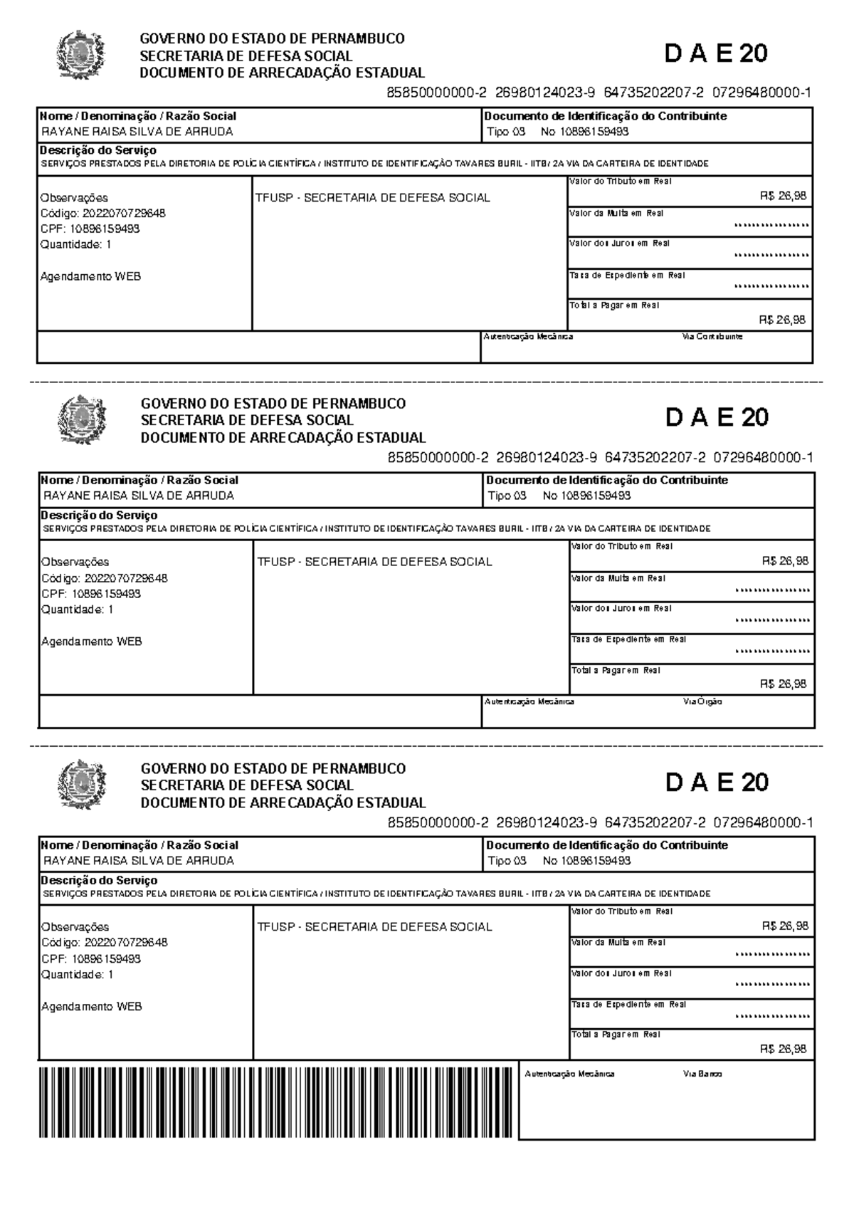 DAE20 2022070729648 - Jrkiydhkijff khfseghnbv - GOVERNO DO ESTADO DE ...