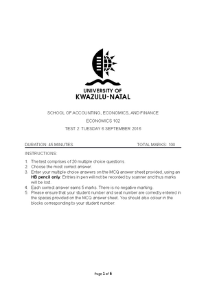 Tutorial 4 - tut - Econ202 - UKZN - Studocu
