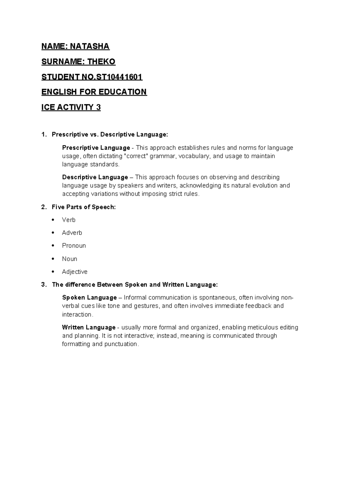ENED ICE TASK 3 - Compulsory Ice task 3 for first year BEI students ...