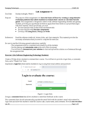 COMP-308 Interactive Exercise 2 M23 - COMP-308 Interactive Exercise 2 This document provides the ...