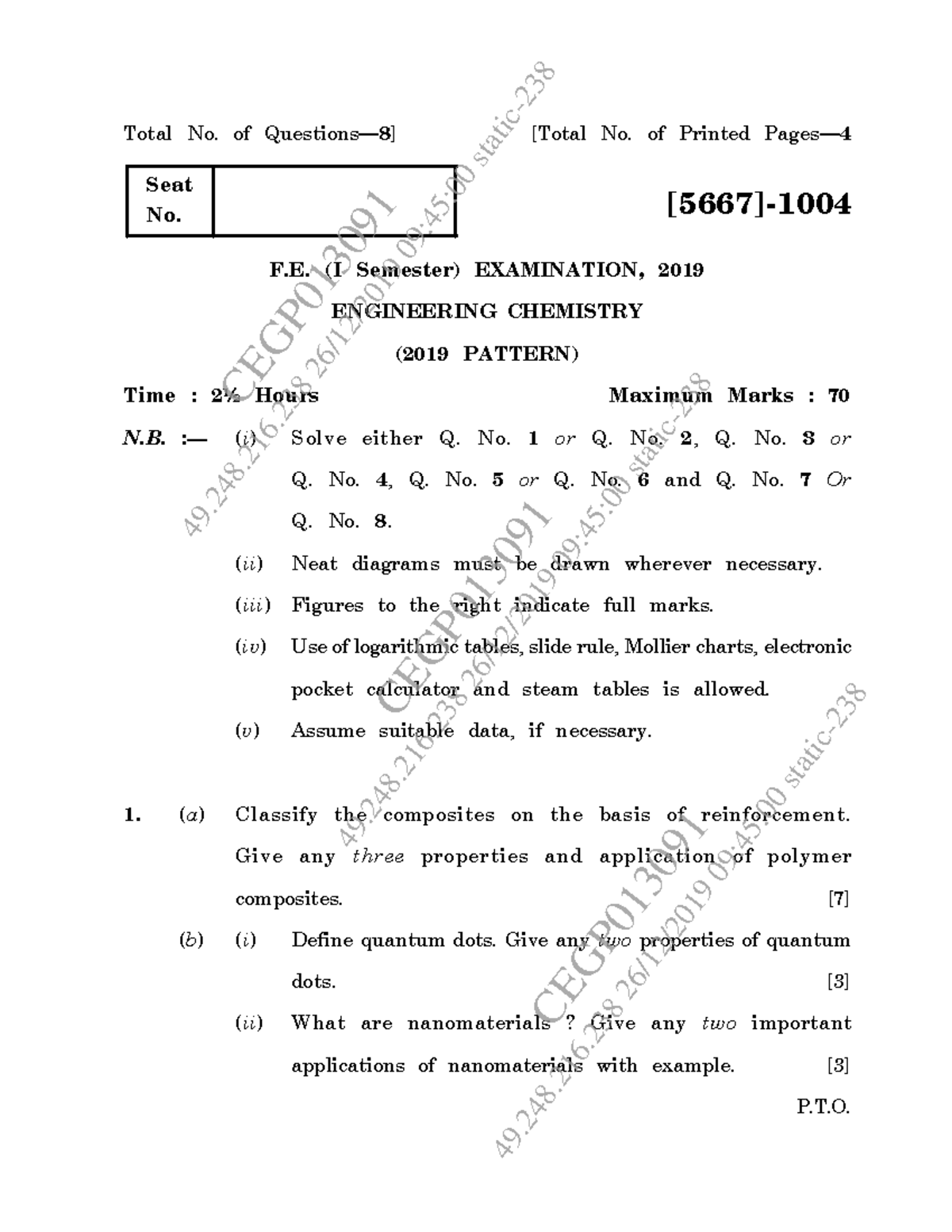Nov Dec 2019 - math1 - P.T. Total No. of Questions— 8 ] [Total No. of ...
