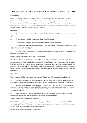 8 Bit-ISA - 8 Bit-ISA - 8-Bit-ISA in Fundamentals of Computers and IT ...