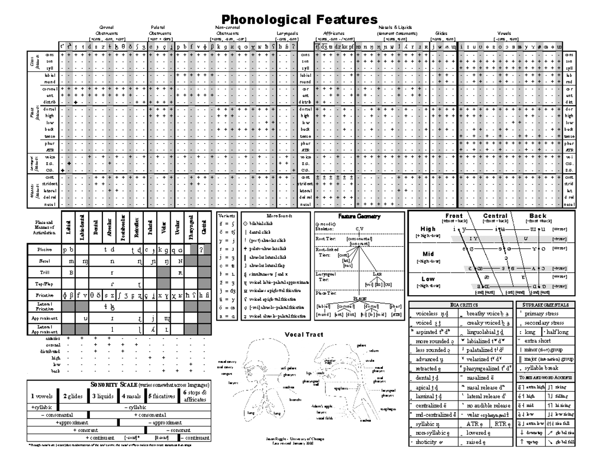 Ipa-feature-chart - IPA Feature chart - Coronal Palatal Non-coronal ...