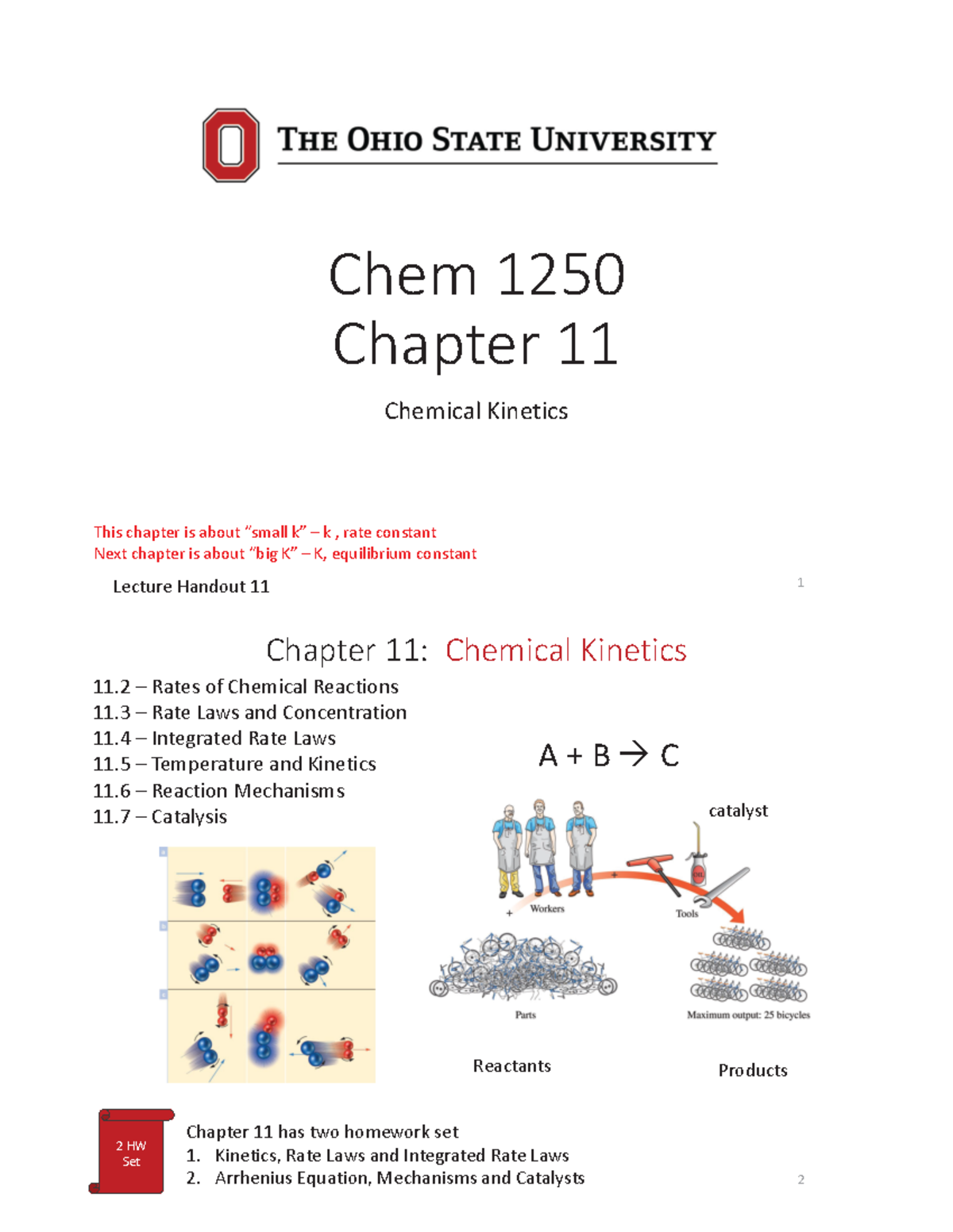 Chapter 11 Chemical Kinetics - Chem 1250 Chapter 11 Chemical Kinetics ...