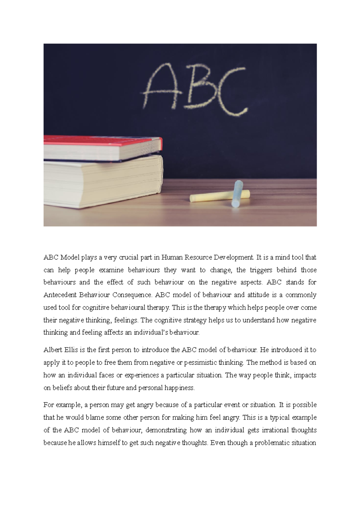 ABC model of behavior Learning & HRD learning & development 2 - ABC ...