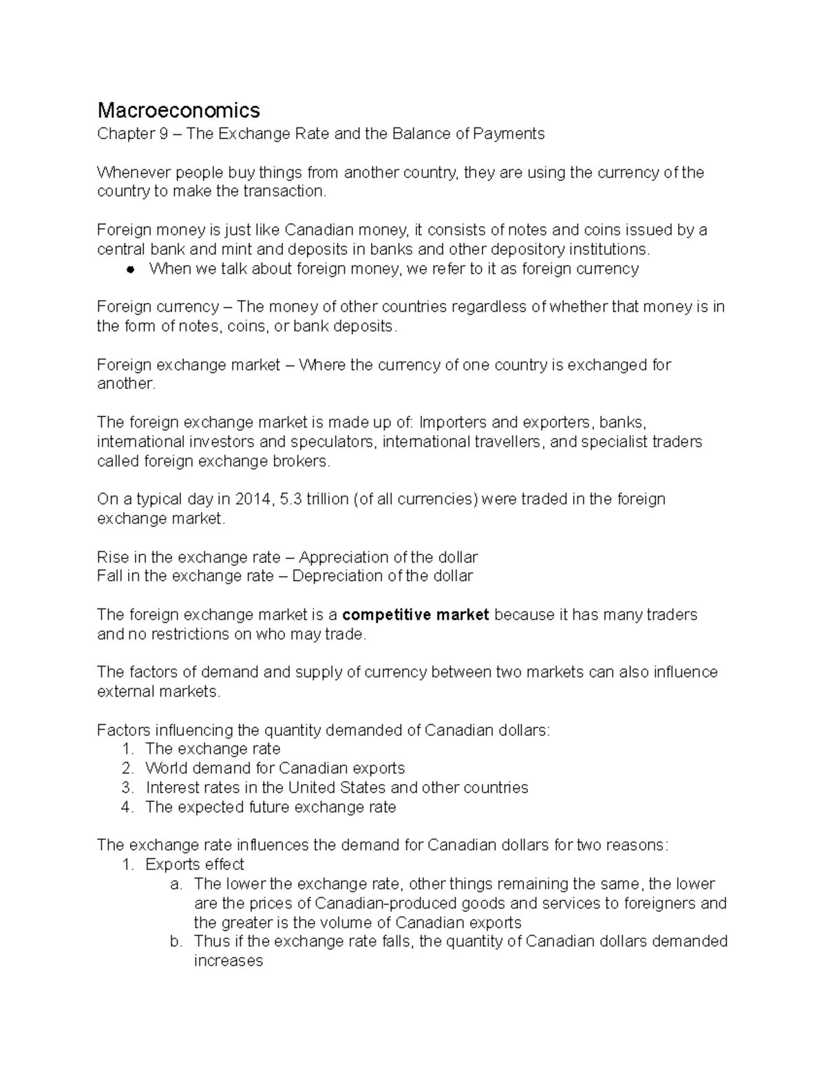 Chapter 09 (The Exchange Rate and Balance of Payments) - Macroeconomics ...