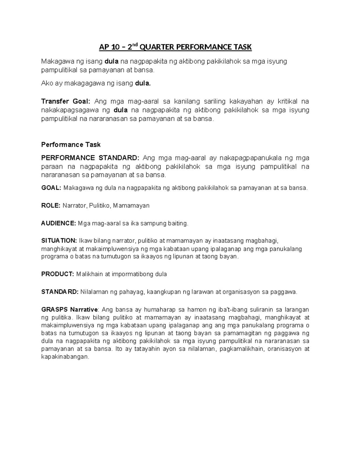 2nd Quarter PT Dula - it is a ppt about the Filipino literature - AP 10 ...