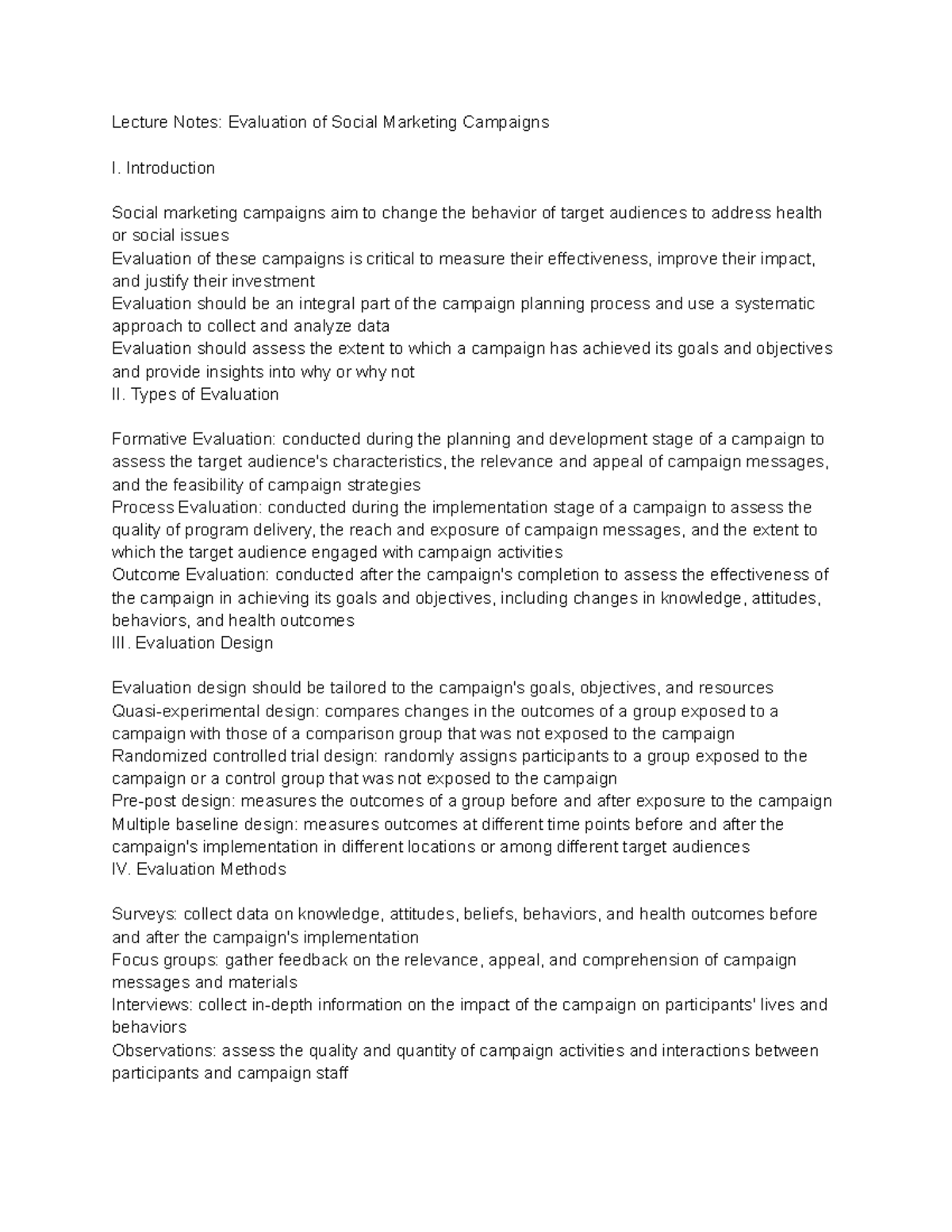 Health Communications (HLE-2410) Lecture 15 - Evaluation of Social ...