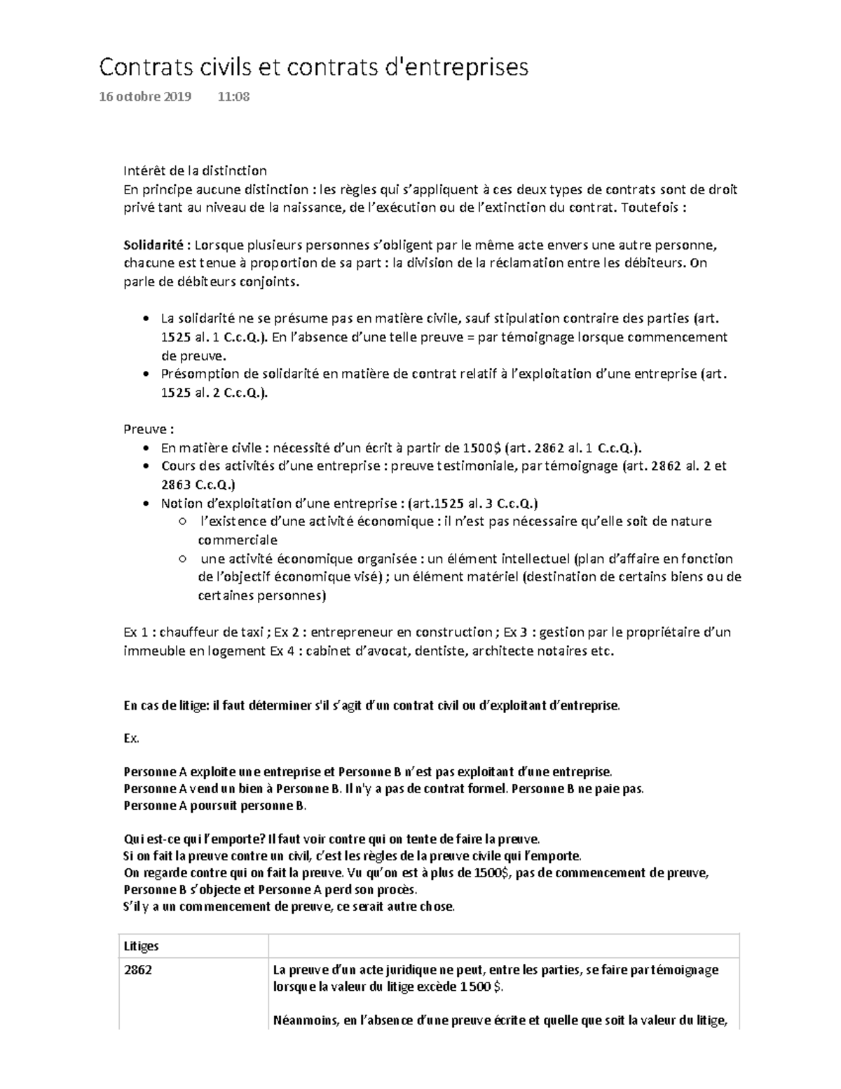 Contrats civils et contrats d'entreprises - Warning: TT: undefined function: 32 - Studocu