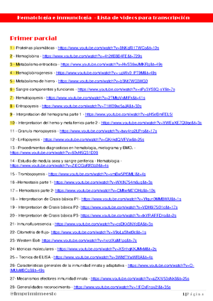 Osinaga -Bases bioquímicas de la hemostasis - Hemato-inmuno-sangre - Studocu