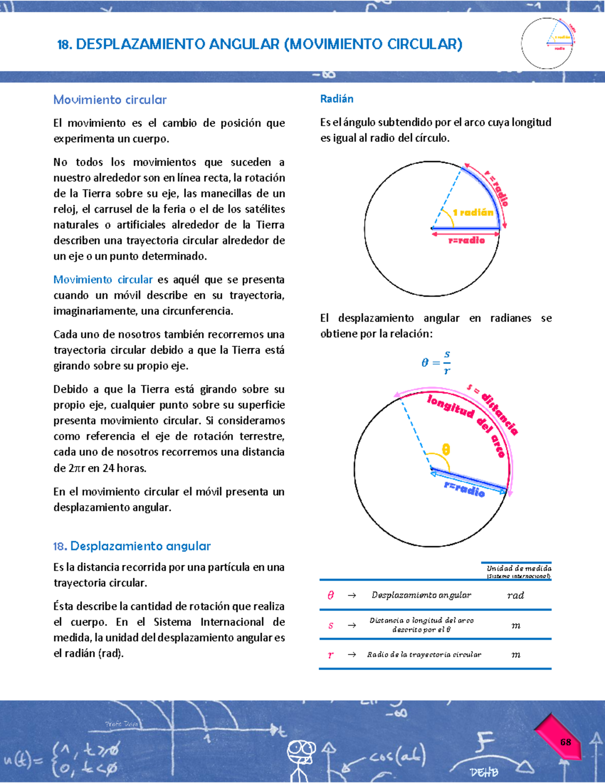 Semana 3 - 2PP - actividades de repaso - 18. DESPLAZAMIENTO ANGULAR (MOVIMIENTO CIRCULAR) 68 ...