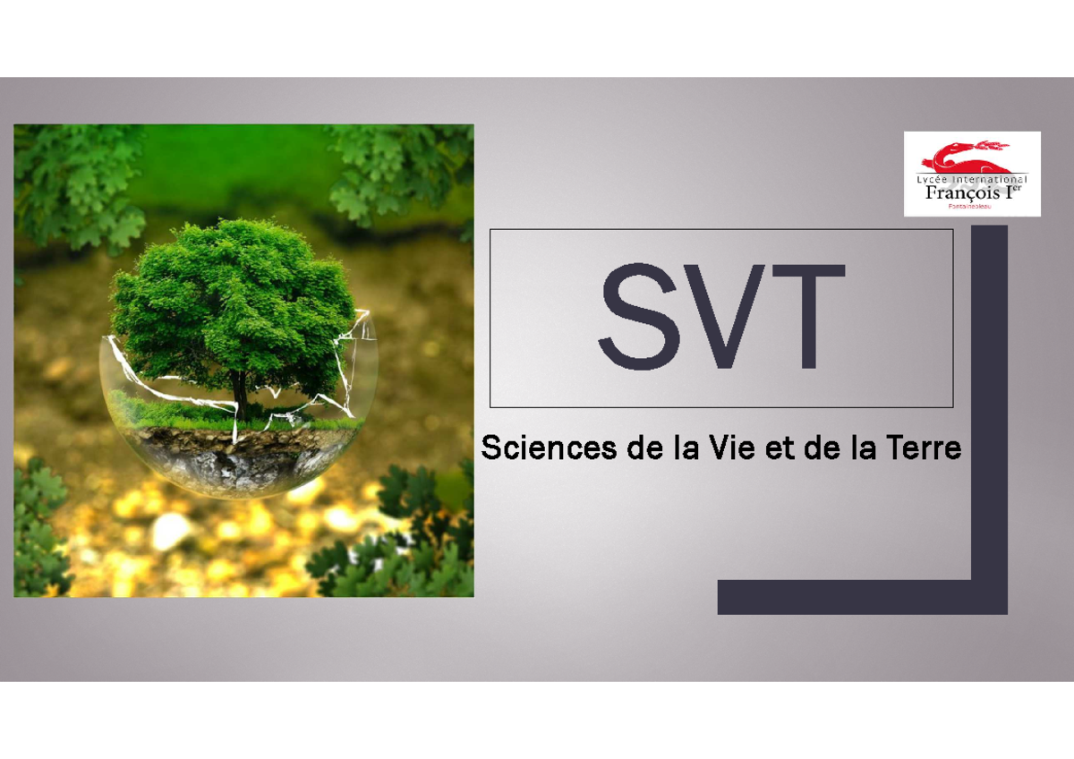 Svt - poly - SVT Sciences de la Vie et de la Terre Les objectifs et ...
