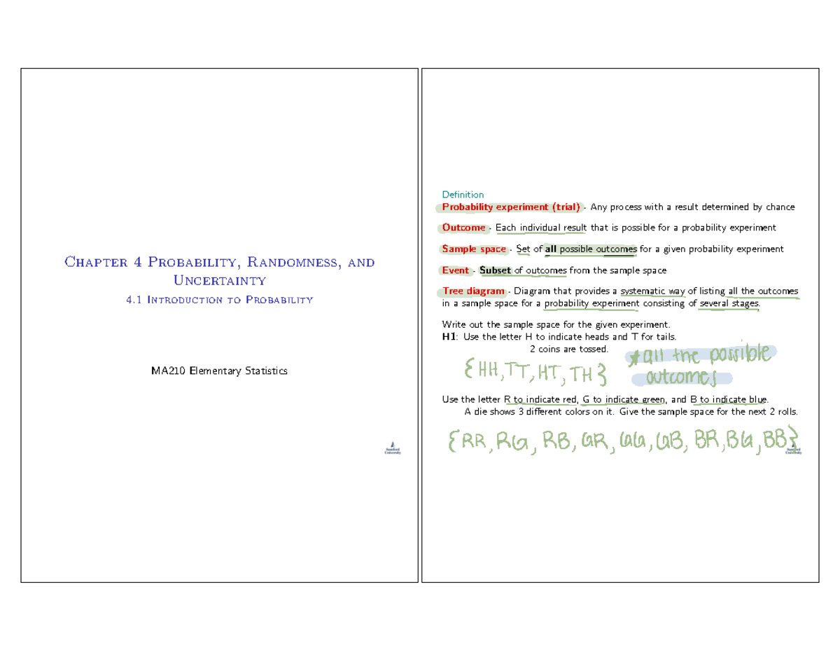 MATH 210 - 4.1 - Week 3 - Chapter 4 Probability, Randomness, and ...