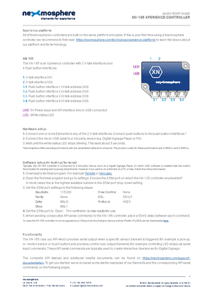 XN-115 Quick Start Guide - Xperience platform All of Nexmosphere’s controllers are built on the ...