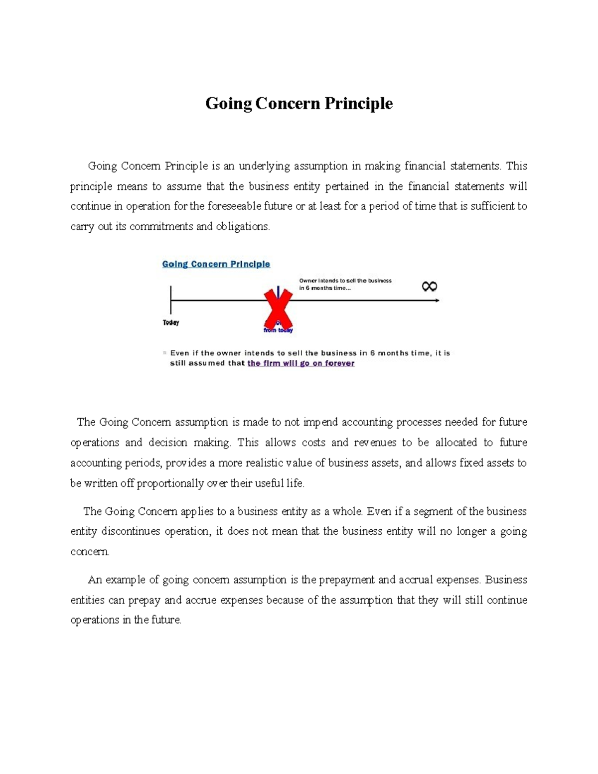 Going concern ENG - Going Concern Principle Going Concern Principle is ...