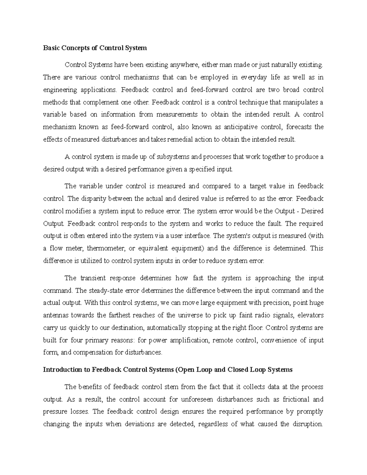 Basic Concepts of Control System - Basic Concepts of Control System ...