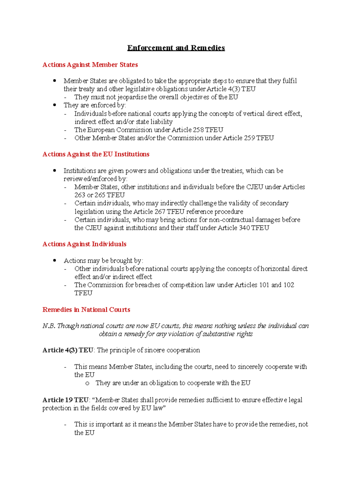 Enforcement and Remedies - Enforcement and Remedies Actions Against ...