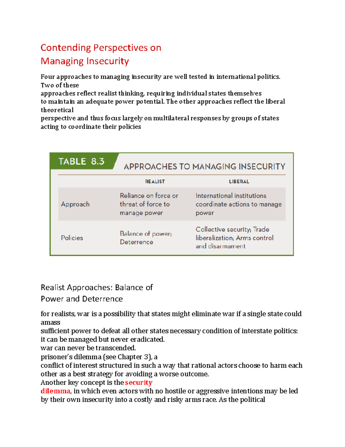 Managing insecurity - ijoi - Contending Perspectives on Managing ...