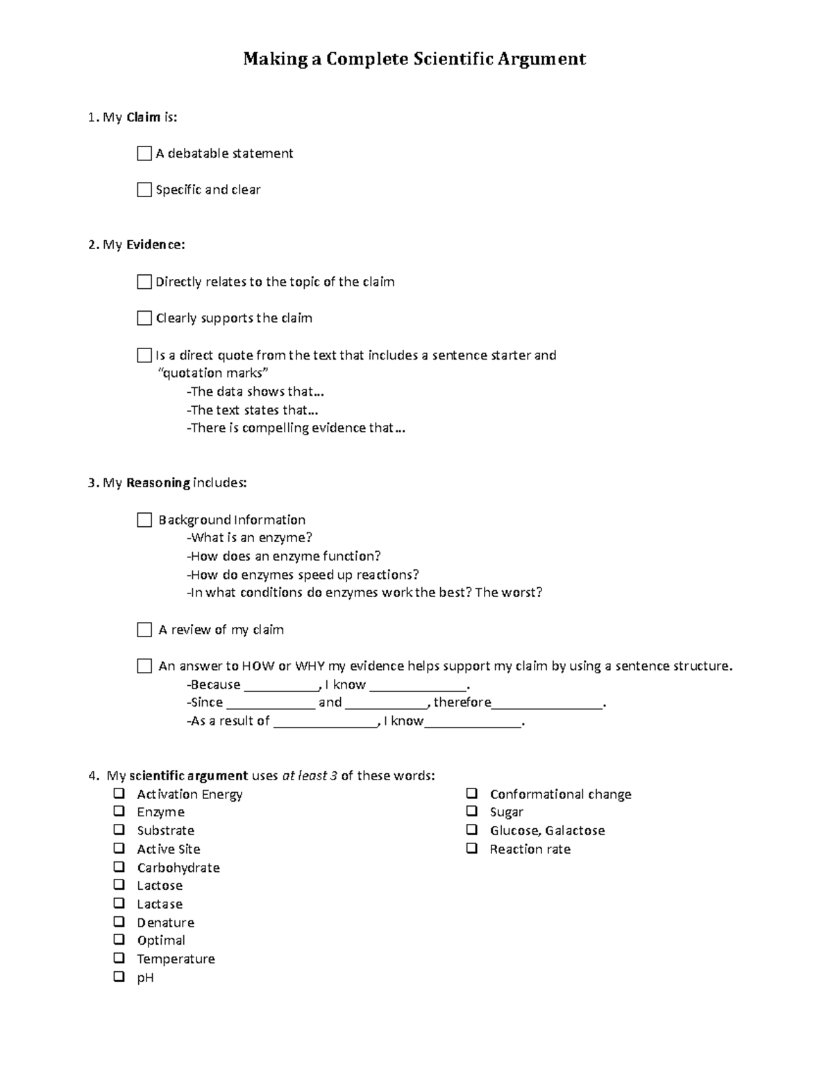 3- Got Milk Scientific Argument - My Claim is: A debatable statement ...