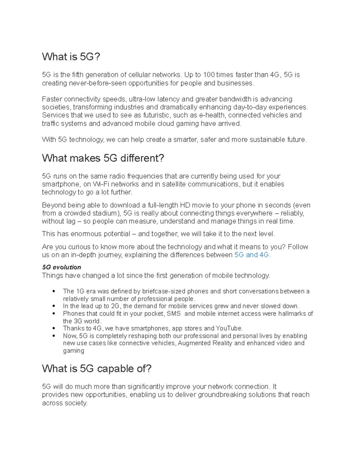 What is 5G - detailed - What is 5G? 5G is the fifth generation of ...