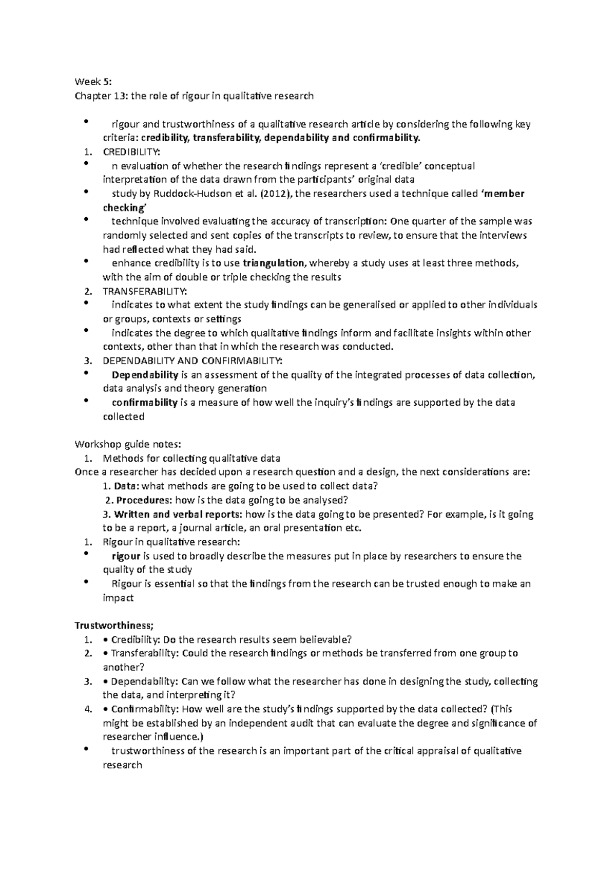 Week 5 Chapter 13 The Role Of Rigour In Qualitative Research CREDIBILITY N Evaluation Of week-5-chapter-13-the-role-of-rigour-in-qualitative-research-credibility-n-evaluation-of