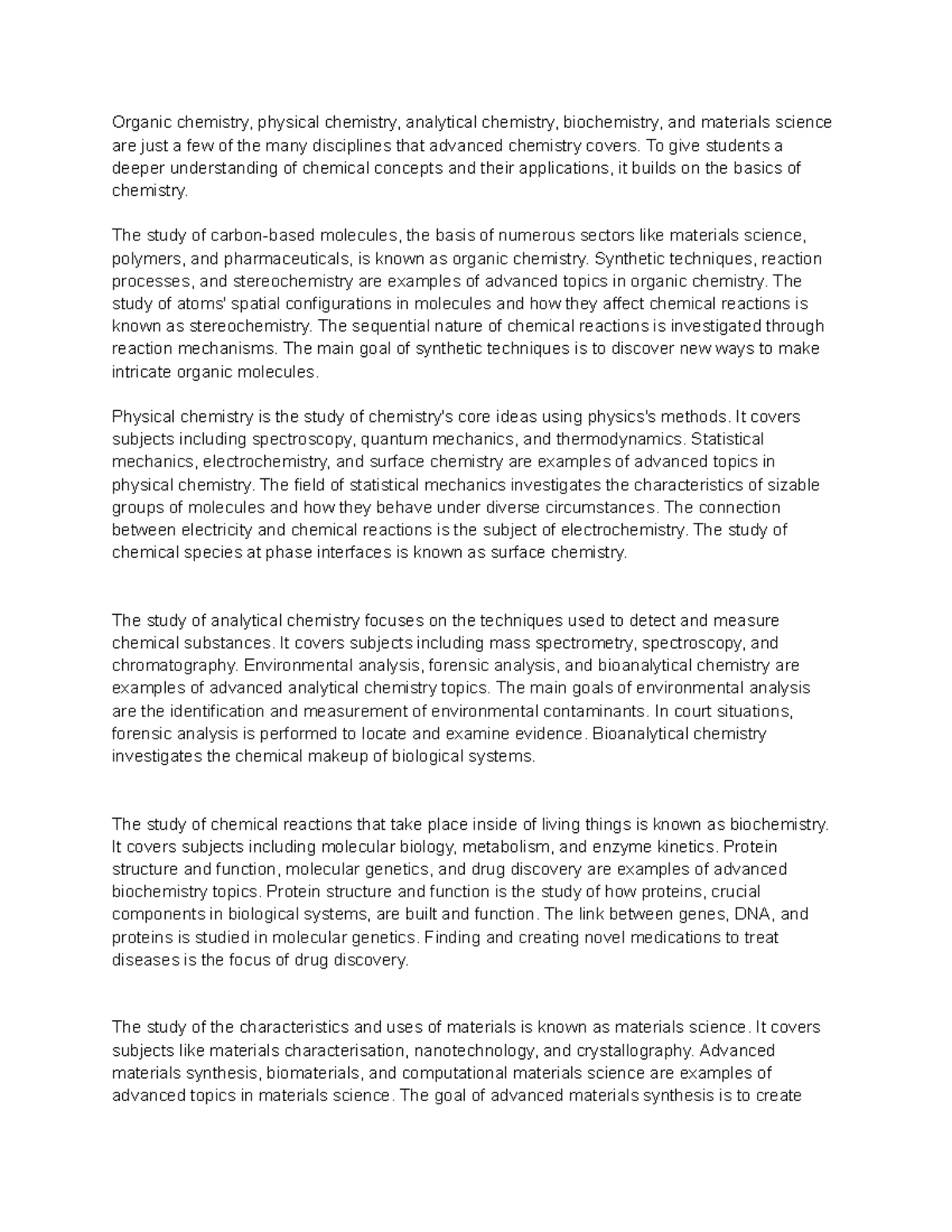 Notes on Advanced Chemistry - Organic chemistry, physical chemistry ...