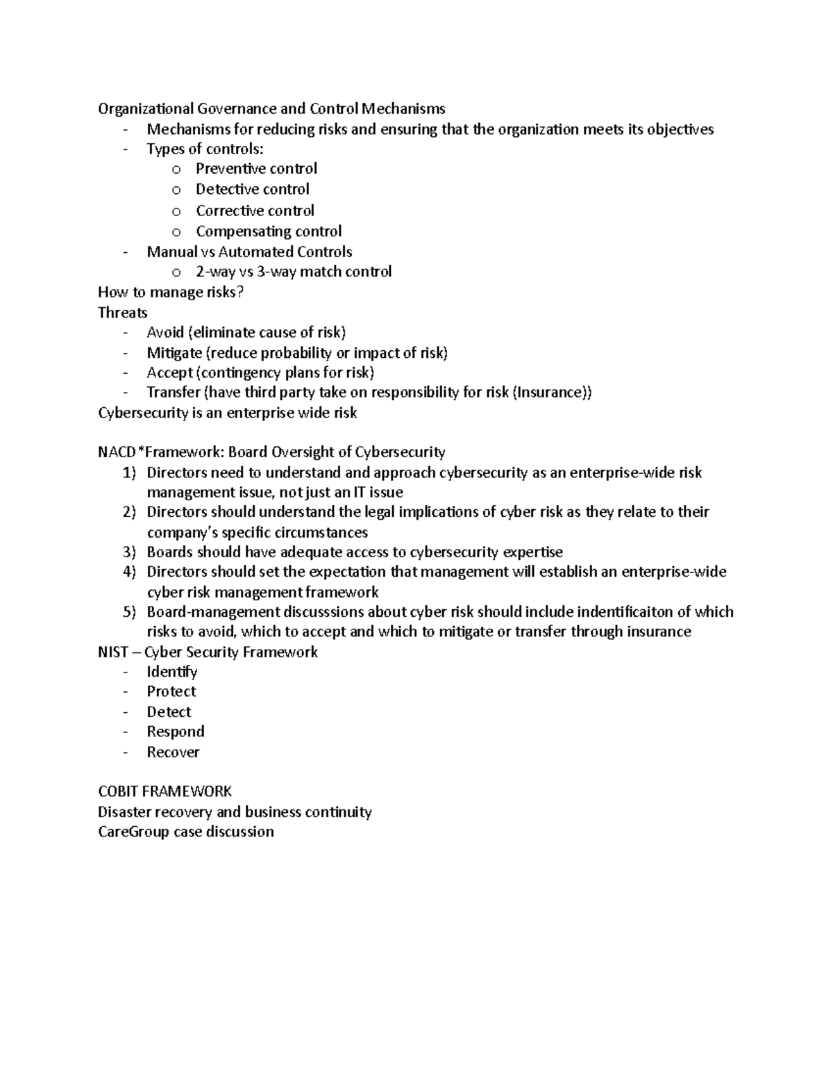 Organizational Governance and Control Mechanisms - IT Application ...
