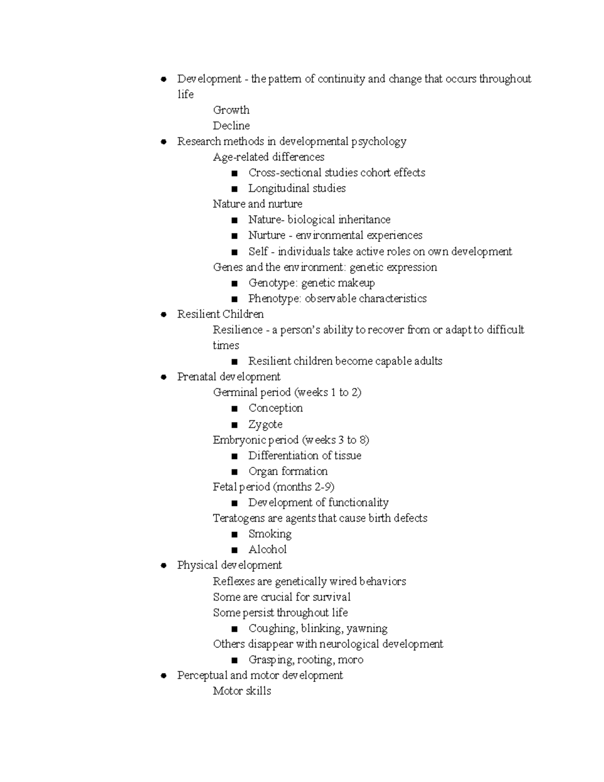Chapter 8 Human Development - Development - the pattern of continuity ...