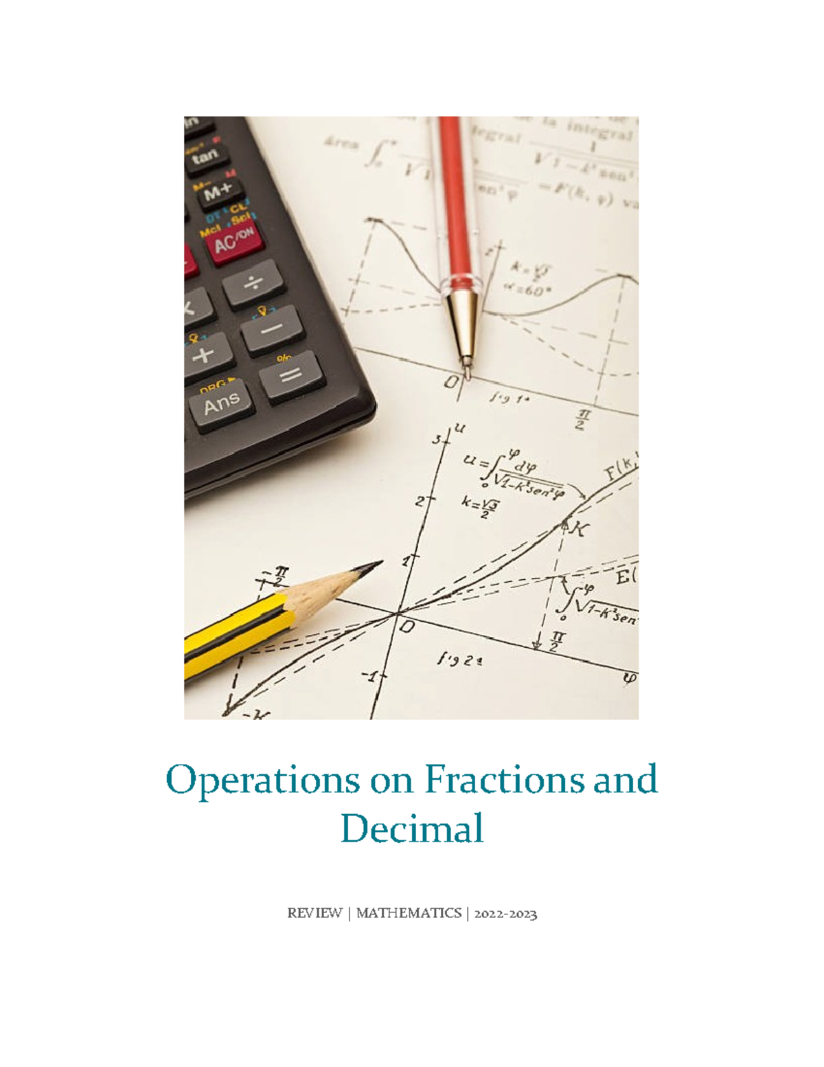 Operations on Fractions and Decimal - Operations on Fractions and ...