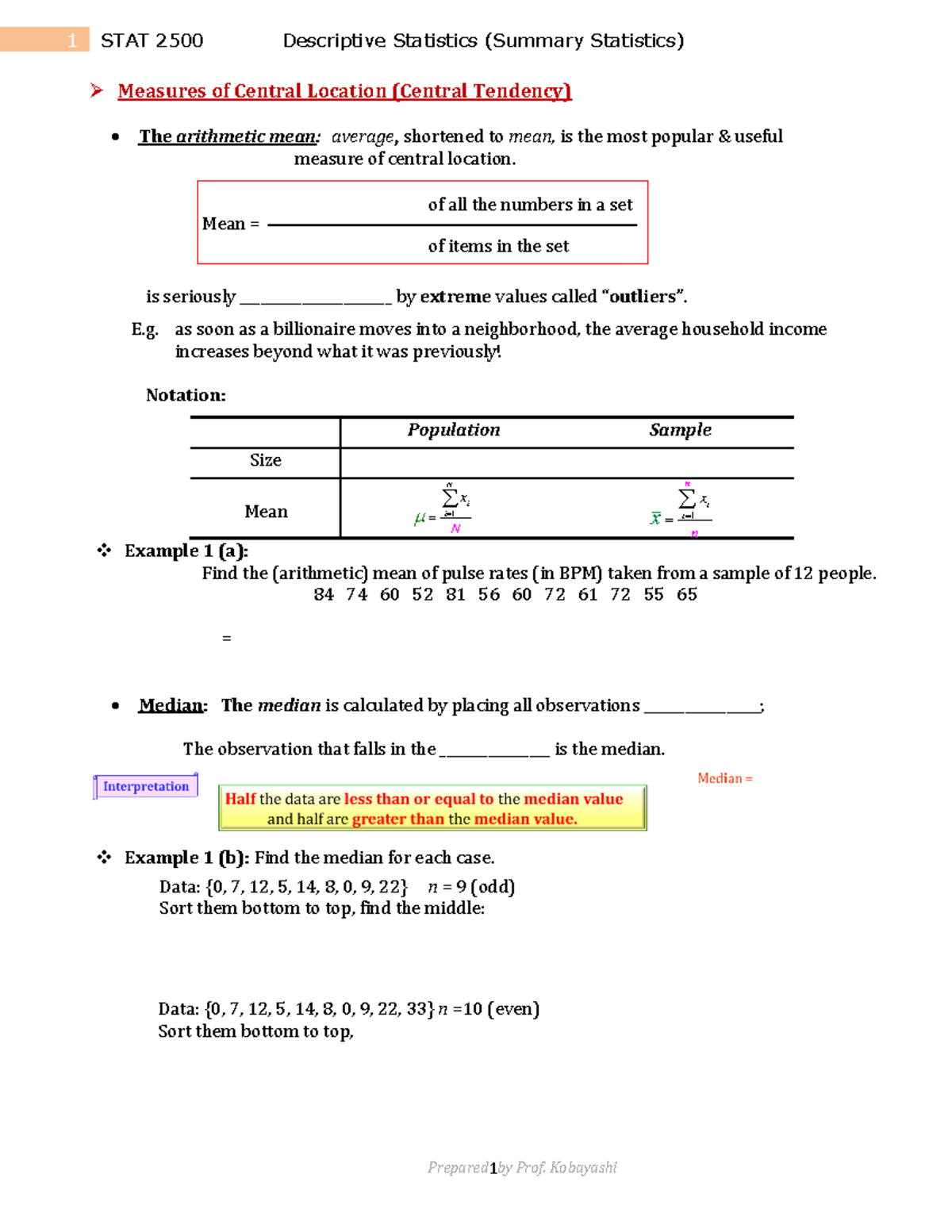 3. Summary Statistics - Stats for science - Measures of Central ...