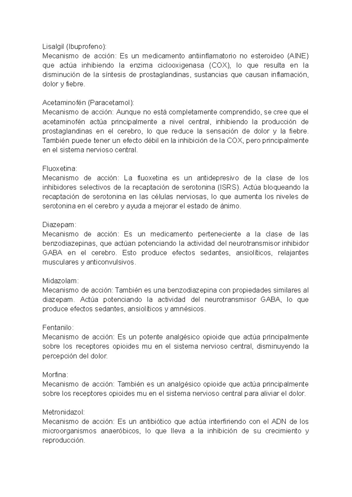 Meds de gestion - Resumen Farmacología - Lisalgil (Ibuprofeno ...