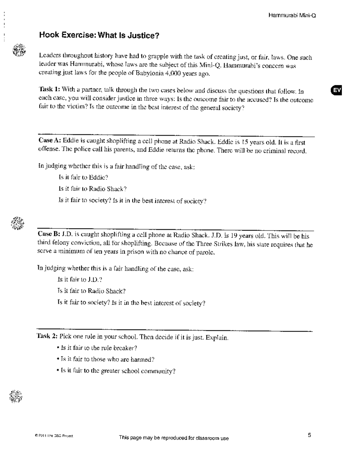 Hammurabis+Code+DBQ+Student - Hammurabi Hook Exercise: What Is Justice ...