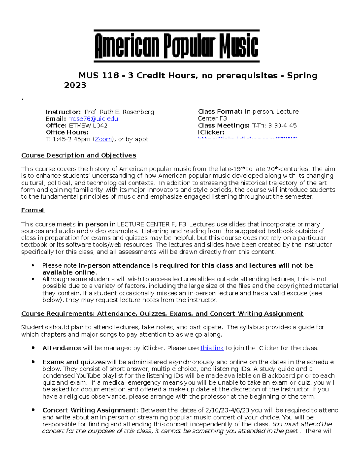 MUS 118 syl s23 1.31.23 - syllabus - MUS 118 - 3 Credit Hours, no ...