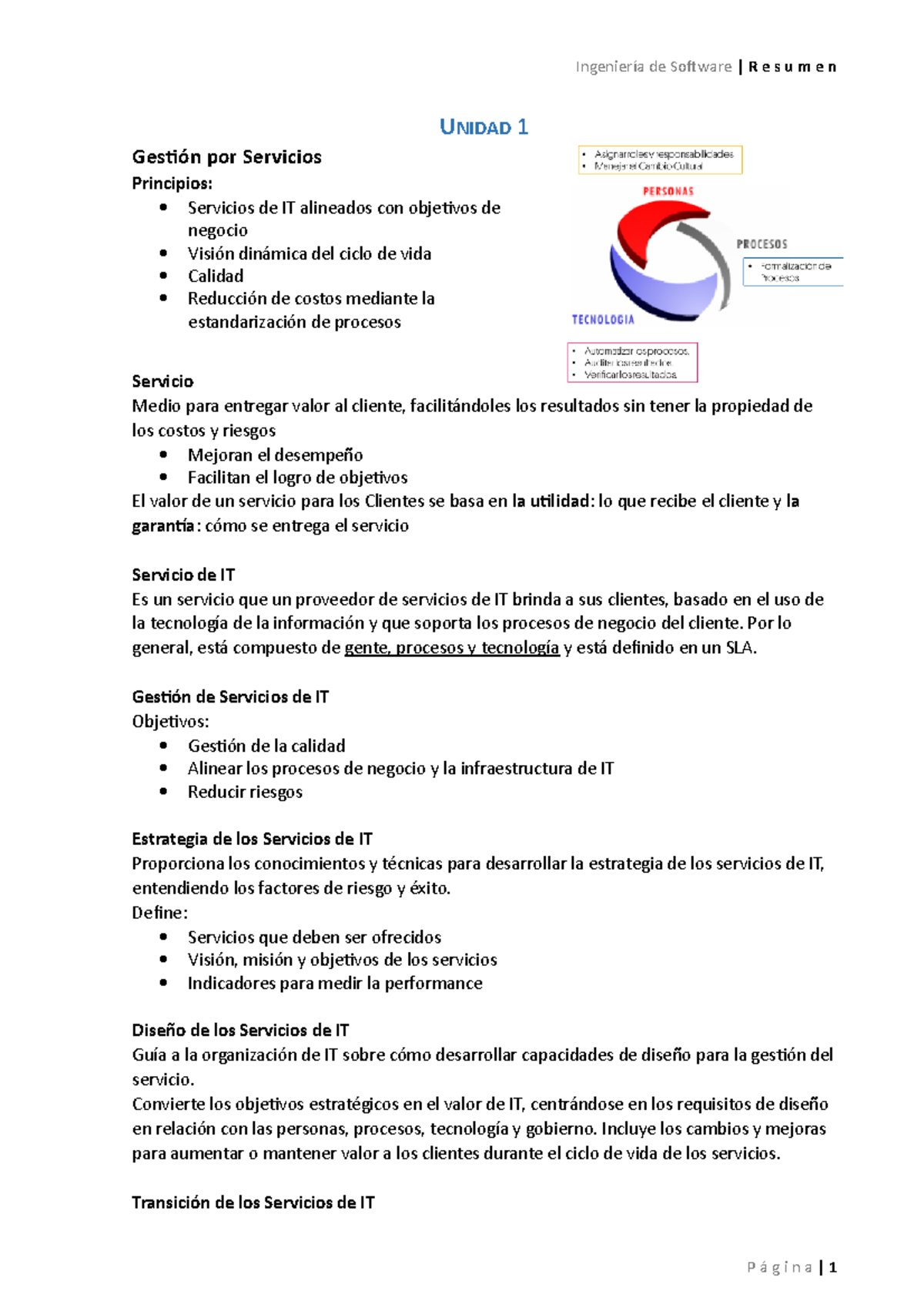 Resumen Ingeniería de Software - de Software R e s u m e n UNIDAD 1 por ...