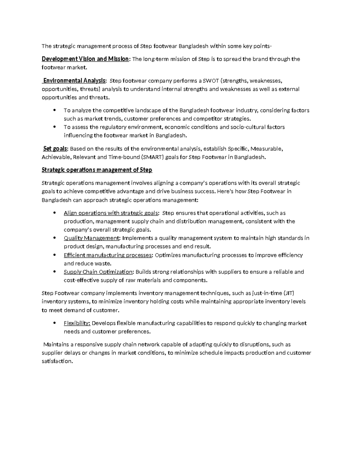 The strategic management process - Environmental Analysis: Step ...
