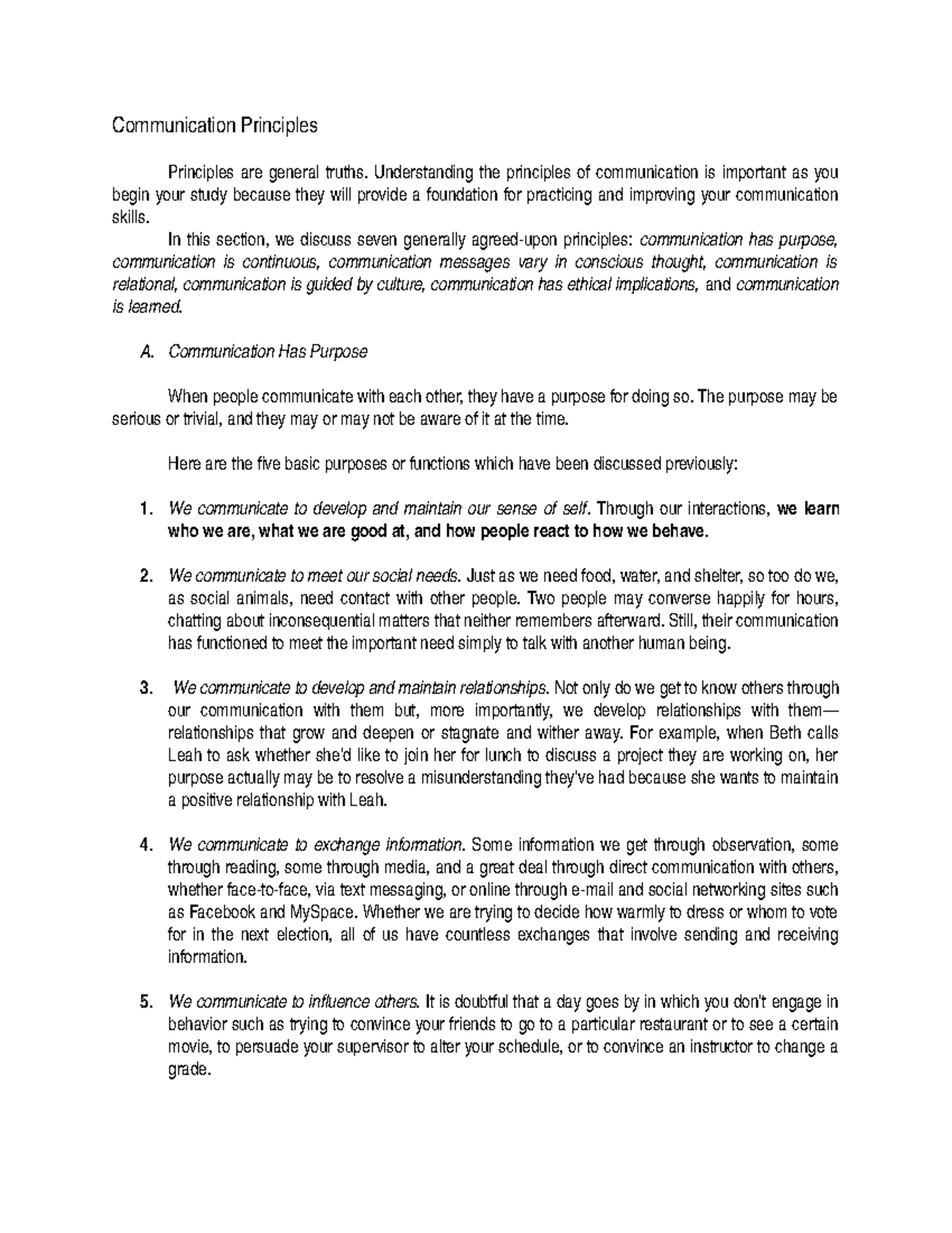 C1 Principles of Communication (Handout) - Communication Principles ...