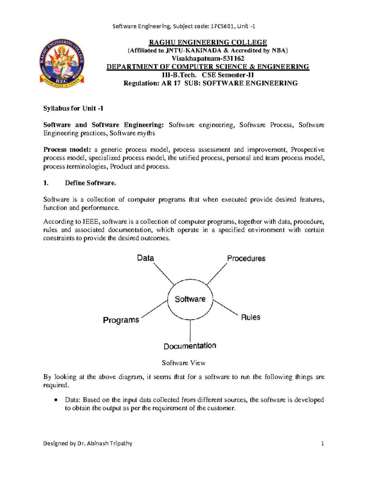 Unit 1 note - Ntg - RAGHU ENGINEERING COLLEGE (Affiliated to JNTU ...