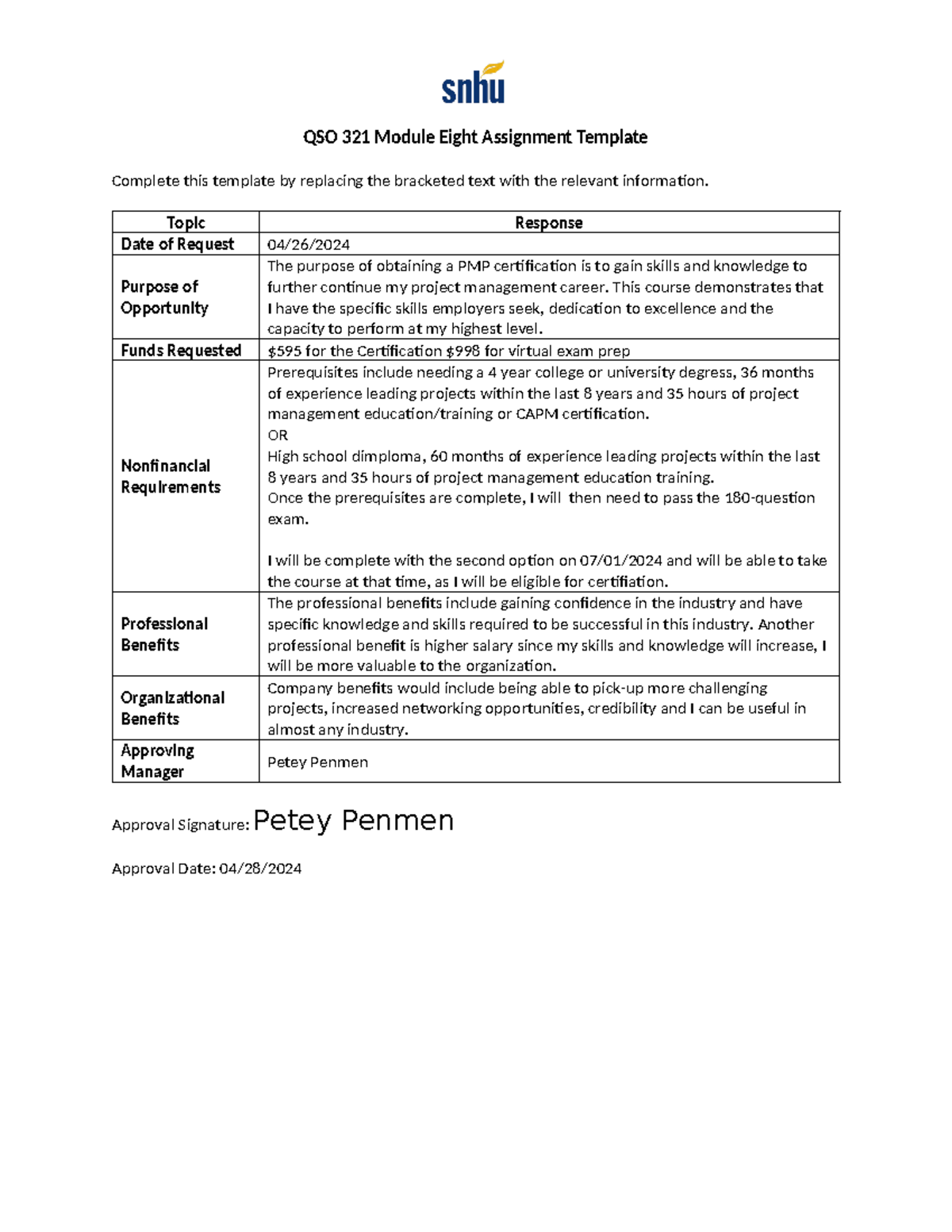 QSO 321 Module Eight Assignment - Topic Response Date of Request 04/26 ...
