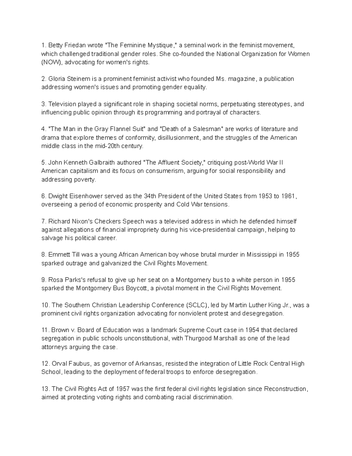 KIDS CH 37 - TYUIOP - Betty Friedan wrote "The Feminine Mystique," a ...