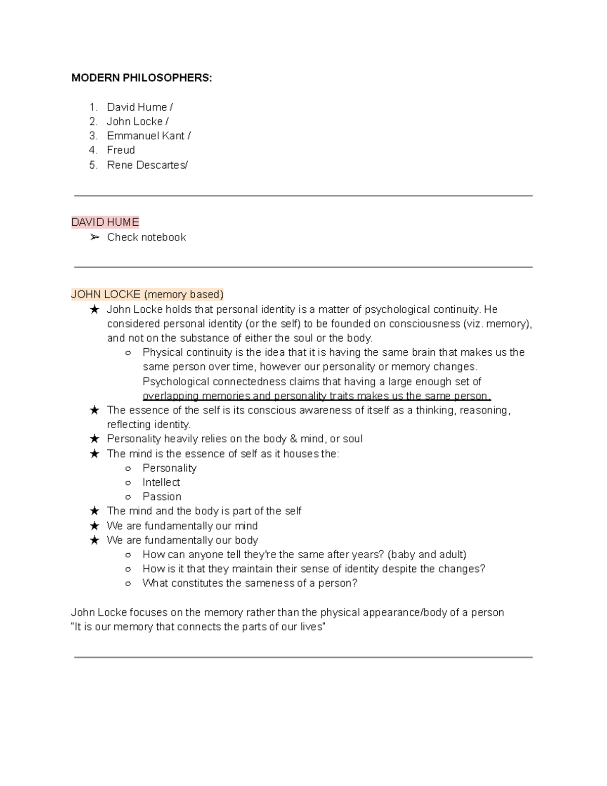 Modern Philosophers - sdfvsdzfg - MODERN PHILOSOPHERS: 1. David Hume ...