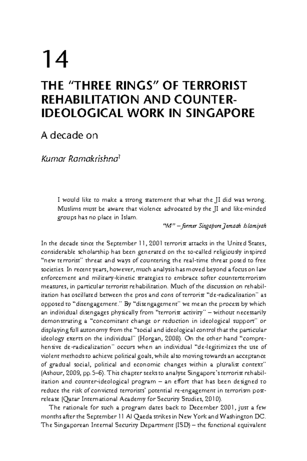 Ramakrishna The Three Rings of Terrorist Rehabilitation and Counter ...