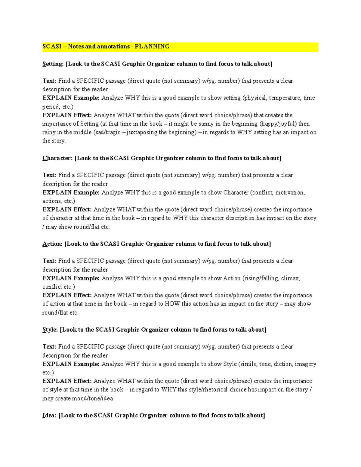 Scasi – Notes and annotations - Planning - SCASI – Notes and ...