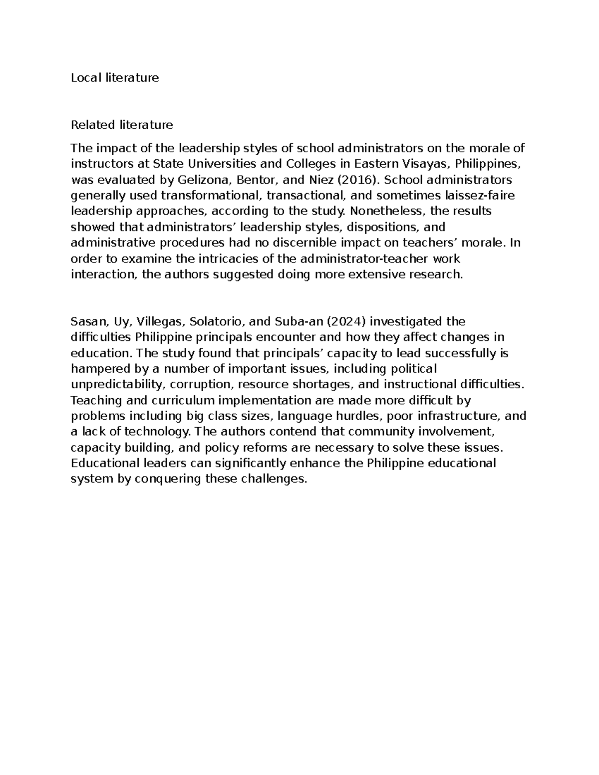 Document-3 - Foreign related literature about leadership - Local ...