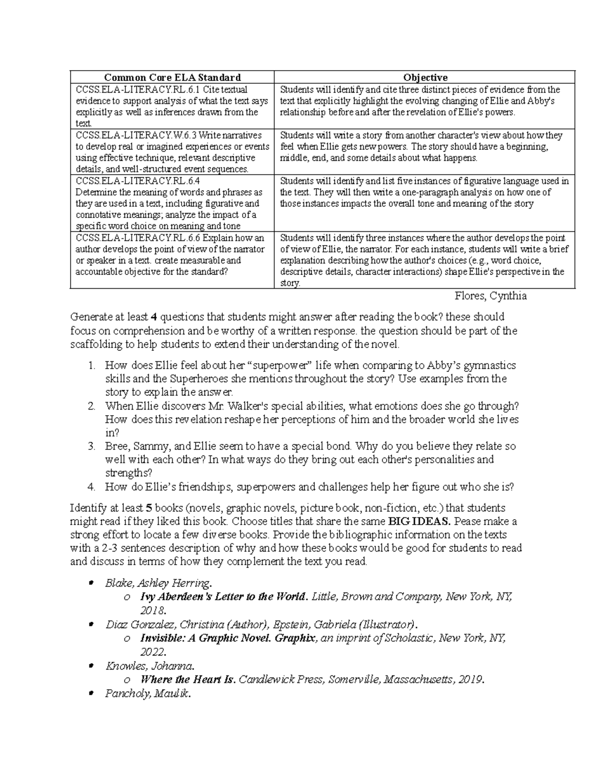 Flores C-EDU517 LIteracy Discussion - Common Core ELA Standard ...