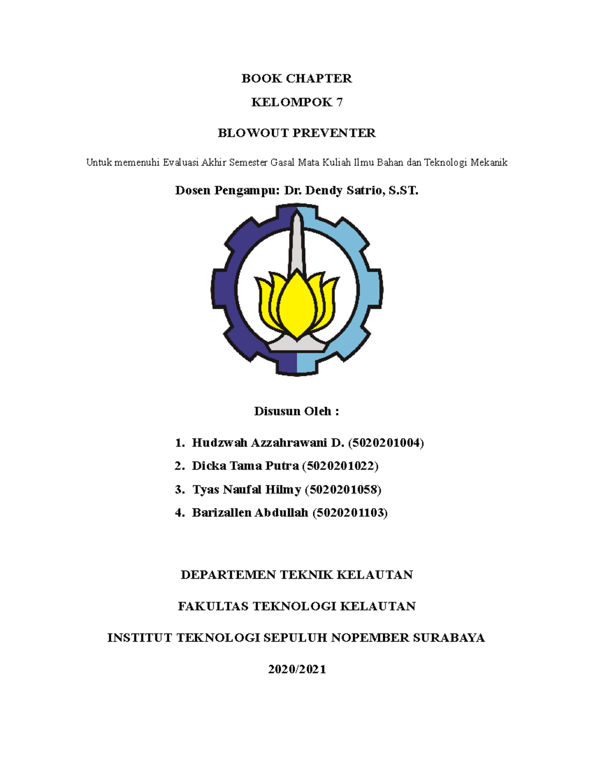 Ringkasan Blowout Preventer - BOOK CHAPTER KELOMPOK 7 BLOWOUT PREVENTER ...