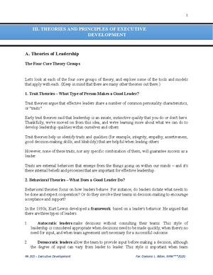 5 PA 205 Executive Development Programme IM - A. Office Executives 20 ...